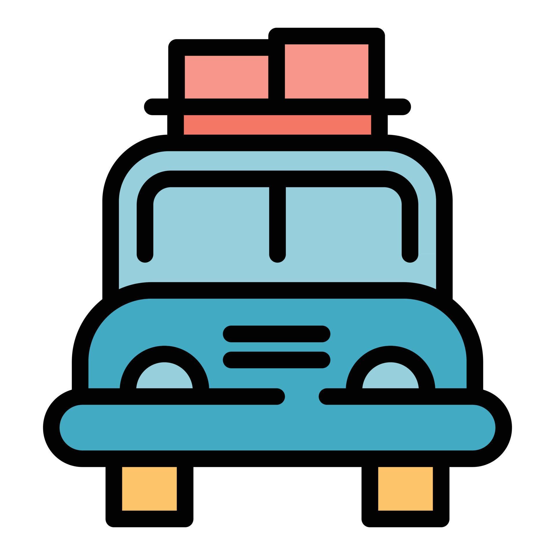 Old Car Roof Box Icon Color Outline Vector 15143075 Vector Art At Vecteezy