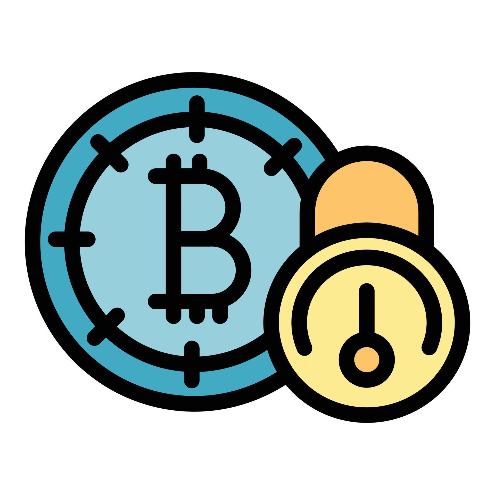Blockchain Speed Icon Color Outline Vector 15143597 Vector Art At Vecteezy