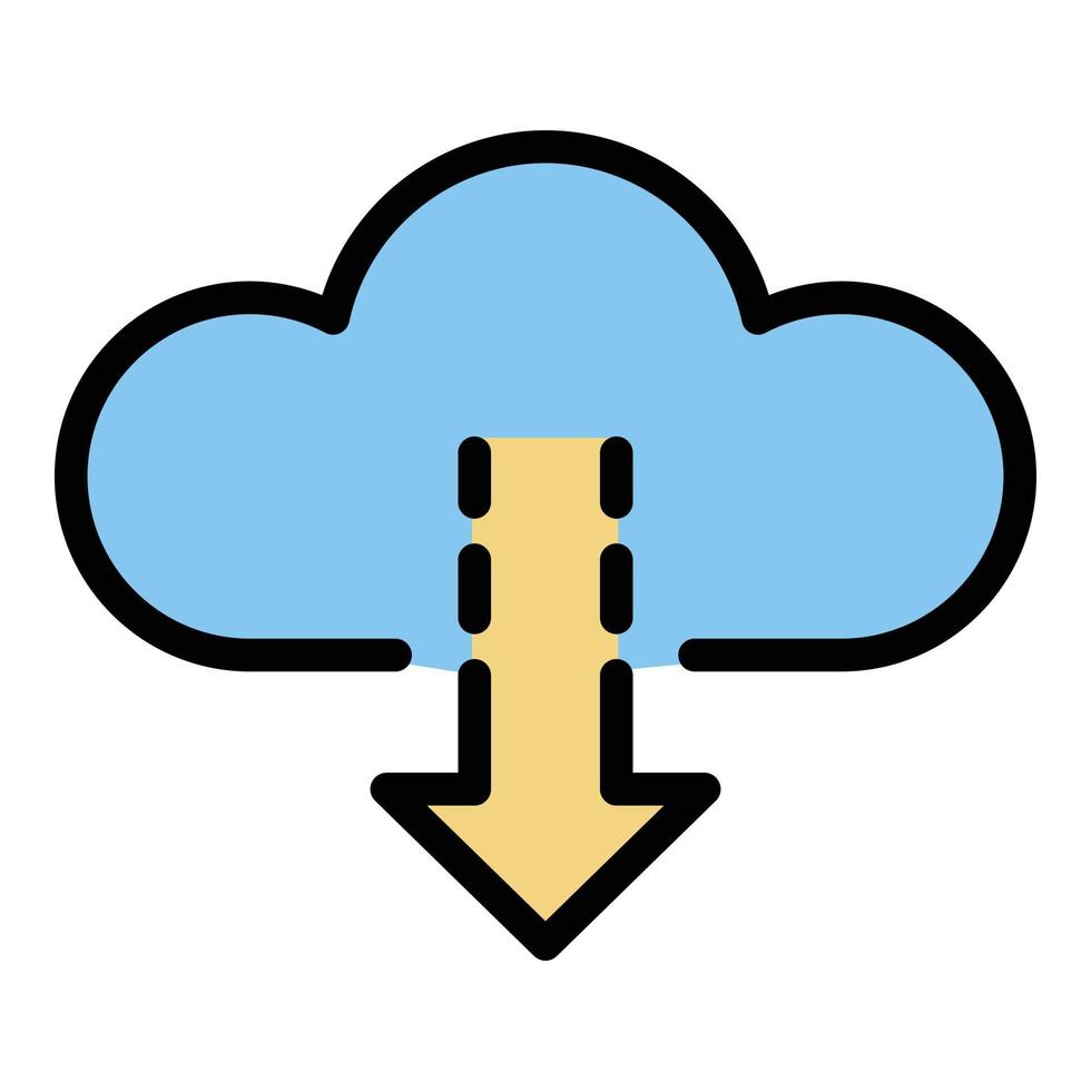 Cloud arrow down icon color outline vector 15144507 Vector Art at Vecteezy Cloud arrow down icon color outline vector 15144507 Vector Art at Vecteezy
