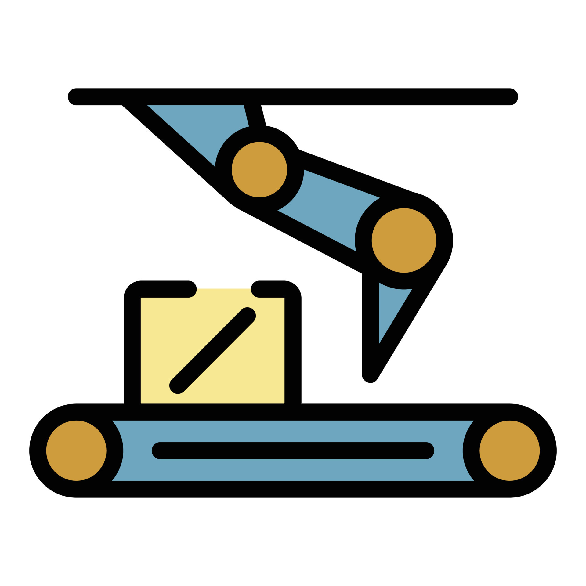 Assembly line icon color outline vector 15145452 Vector Art at Vecteezy