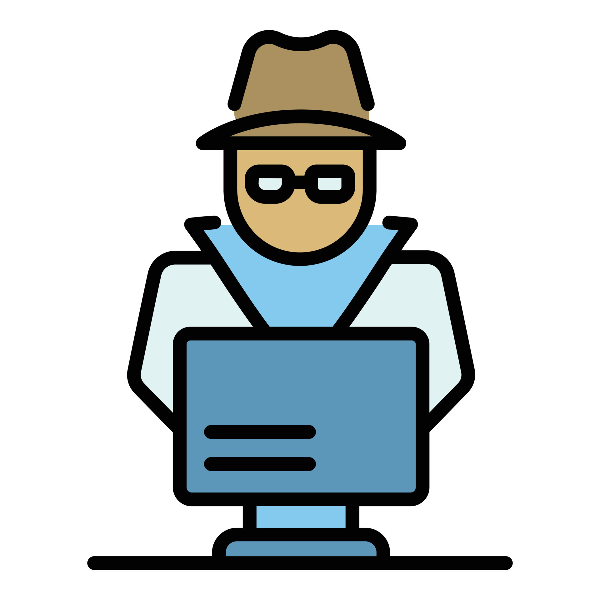 Laptop Secret Hacker Icon Color Outline Vector 15147103 Vector Art At Vecteezy