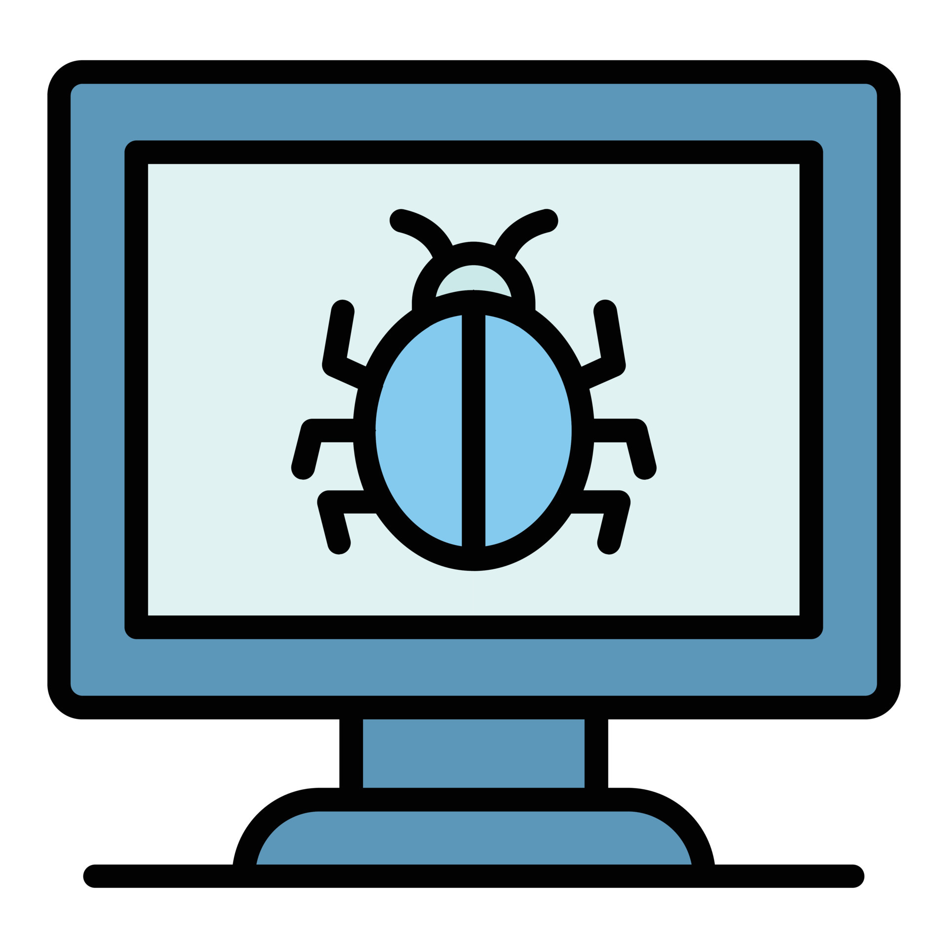 Computer bug icon color outline vector 15147137 Vector Art at Vecteezy