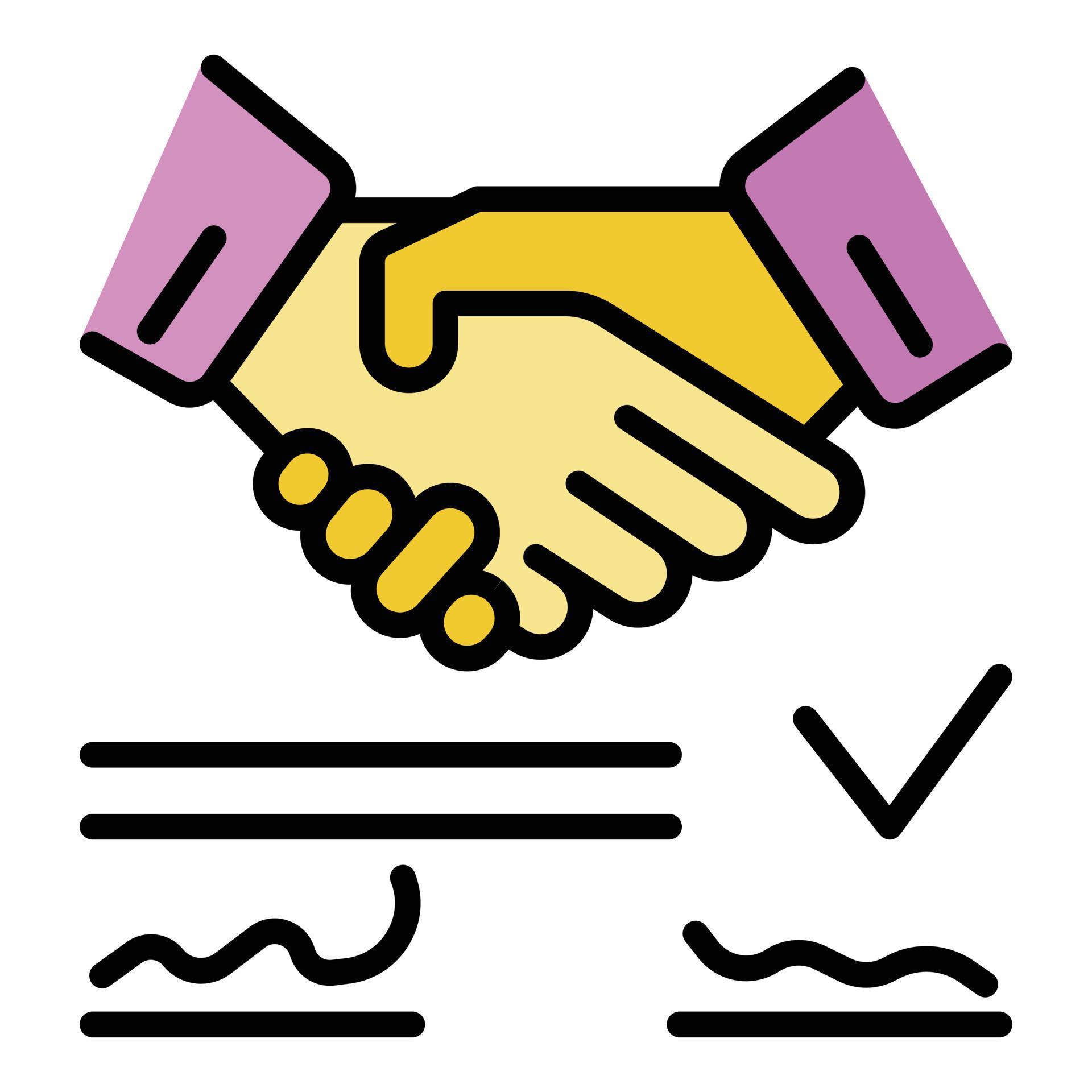Contract Signing Icon Color Outline Vector 15147195 Vector Art At Vecteezy