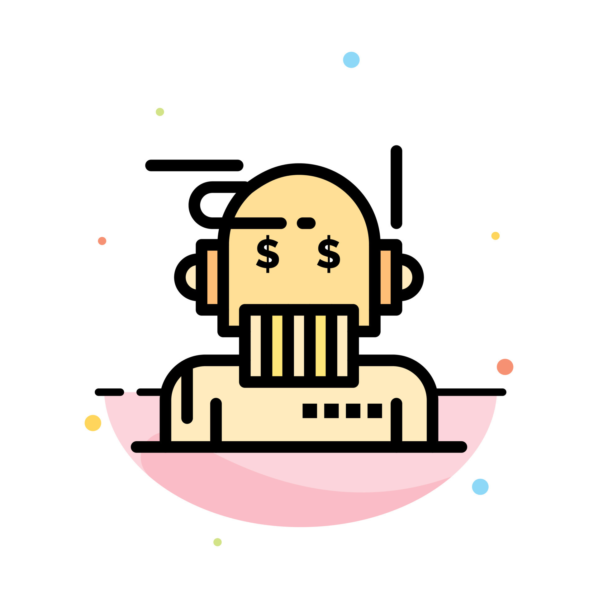 Robot Advisor Adviser Advisor Algorithm Analyst Abstract Flat Color Icon Template 15149203