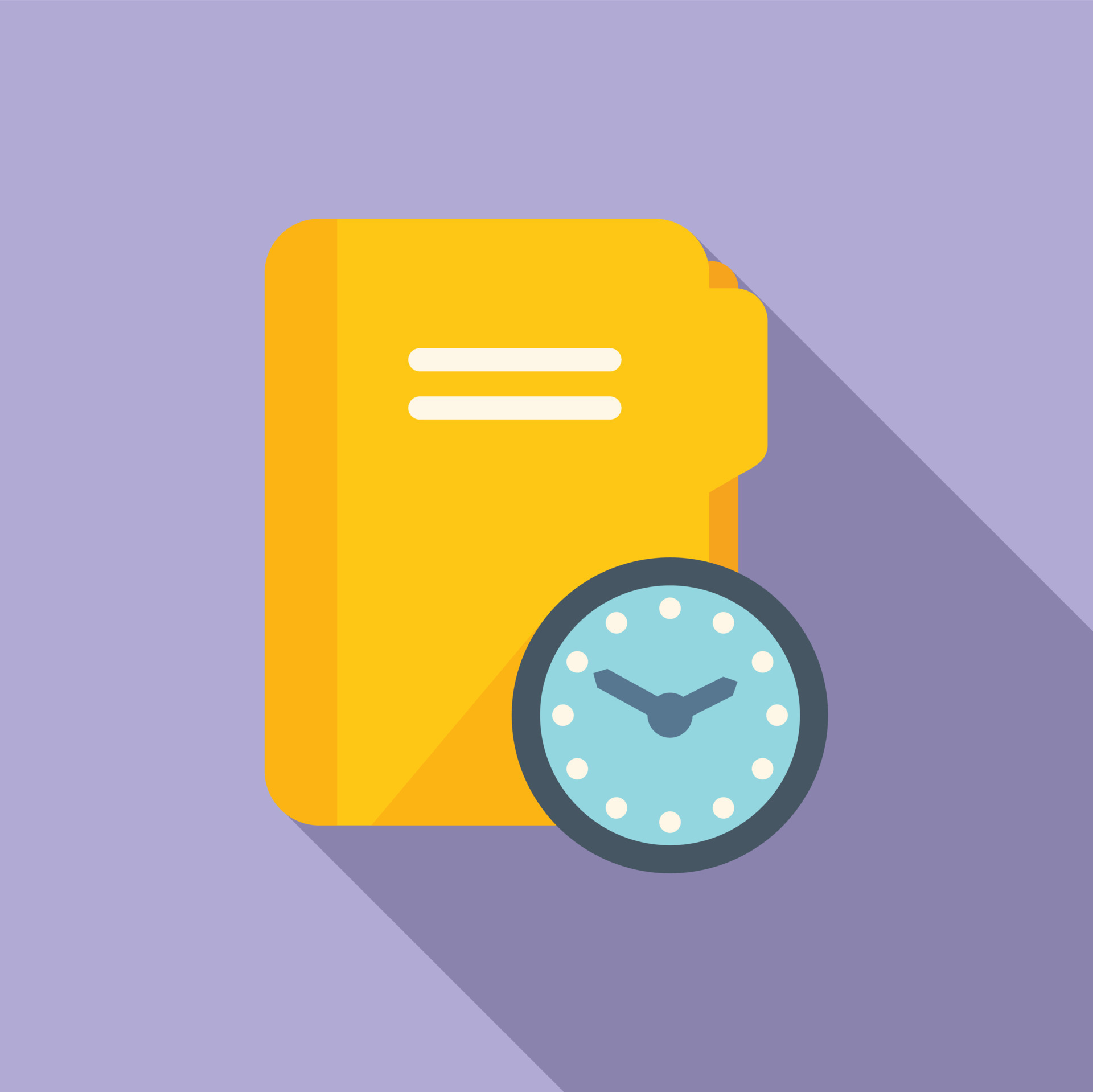 Folder task icon flat vector. Work project 15149491 Vector Art at Vecteezy
