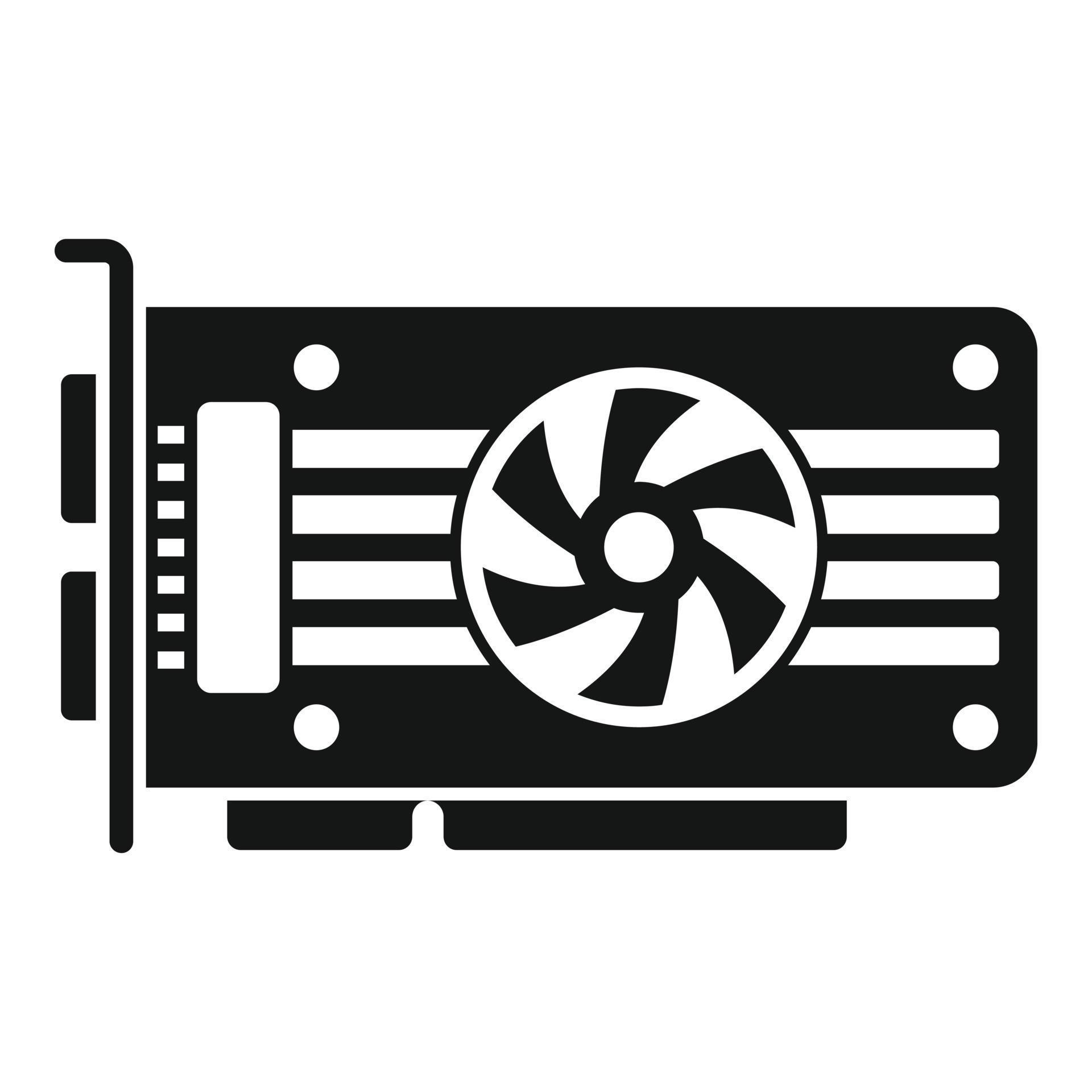Cpu video card icon simple vector. Computer gpu 15150397 Vector Art at ...