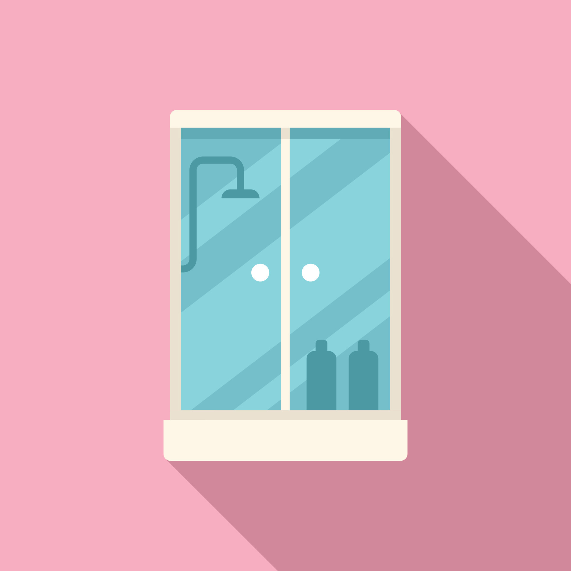 Apartment shower cabin icon flat vector. Glass door 15150926 Vector Art ... Apartment shower cabin icon flat vector. Glass door 15150926 Vector Art ...
