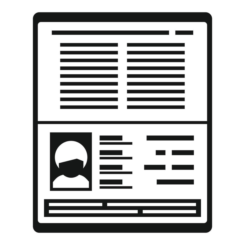 Id Card Badge Icon Simple Vector Photo Identity 15151655 Vector Art At Vecteezy