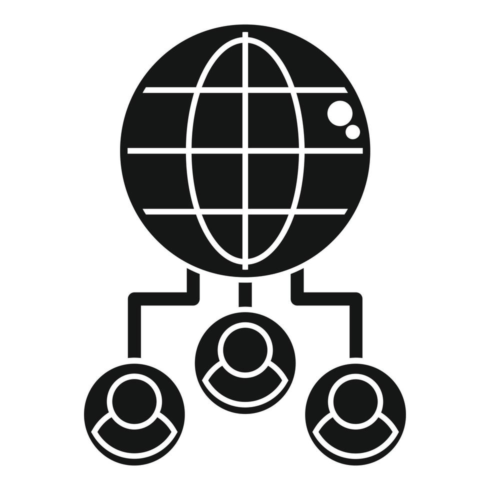 Global Customer Database Icon Simple Vector Crm Data 15152262 Vector