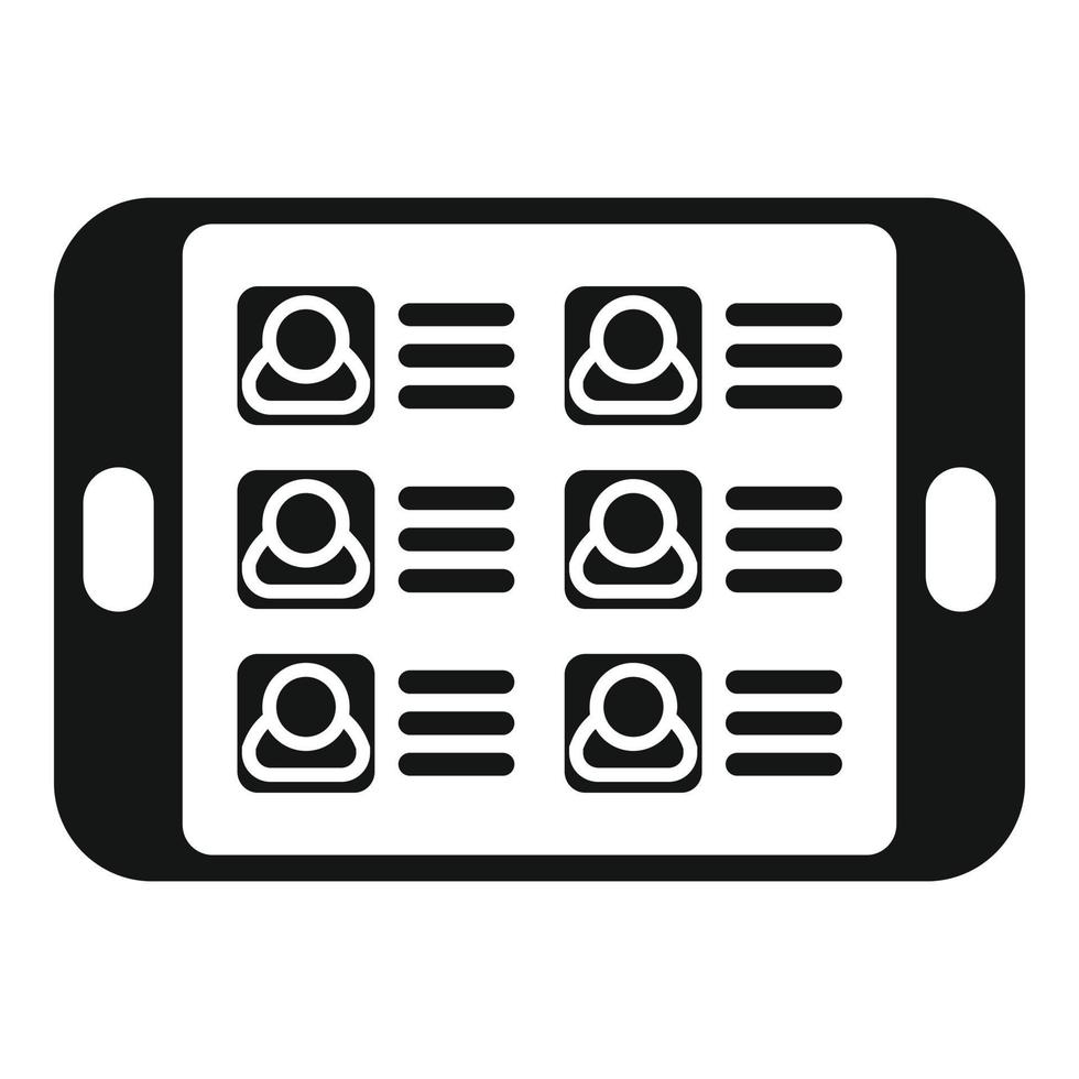 Tablet Database Icon Simple Vector Platform Access 15152264 Vector Art