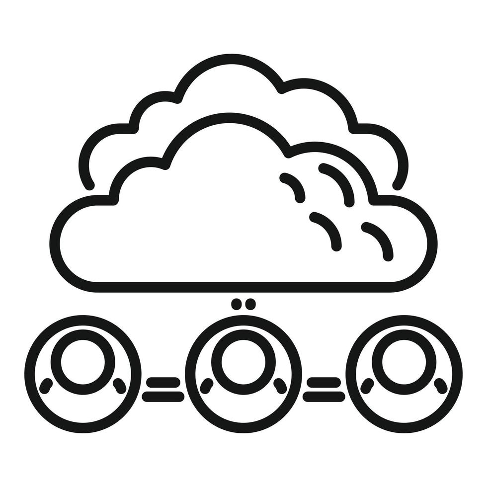 Data Cloud Icon Outline Vector Crm System 15152278 Vector Art At Vecteezy