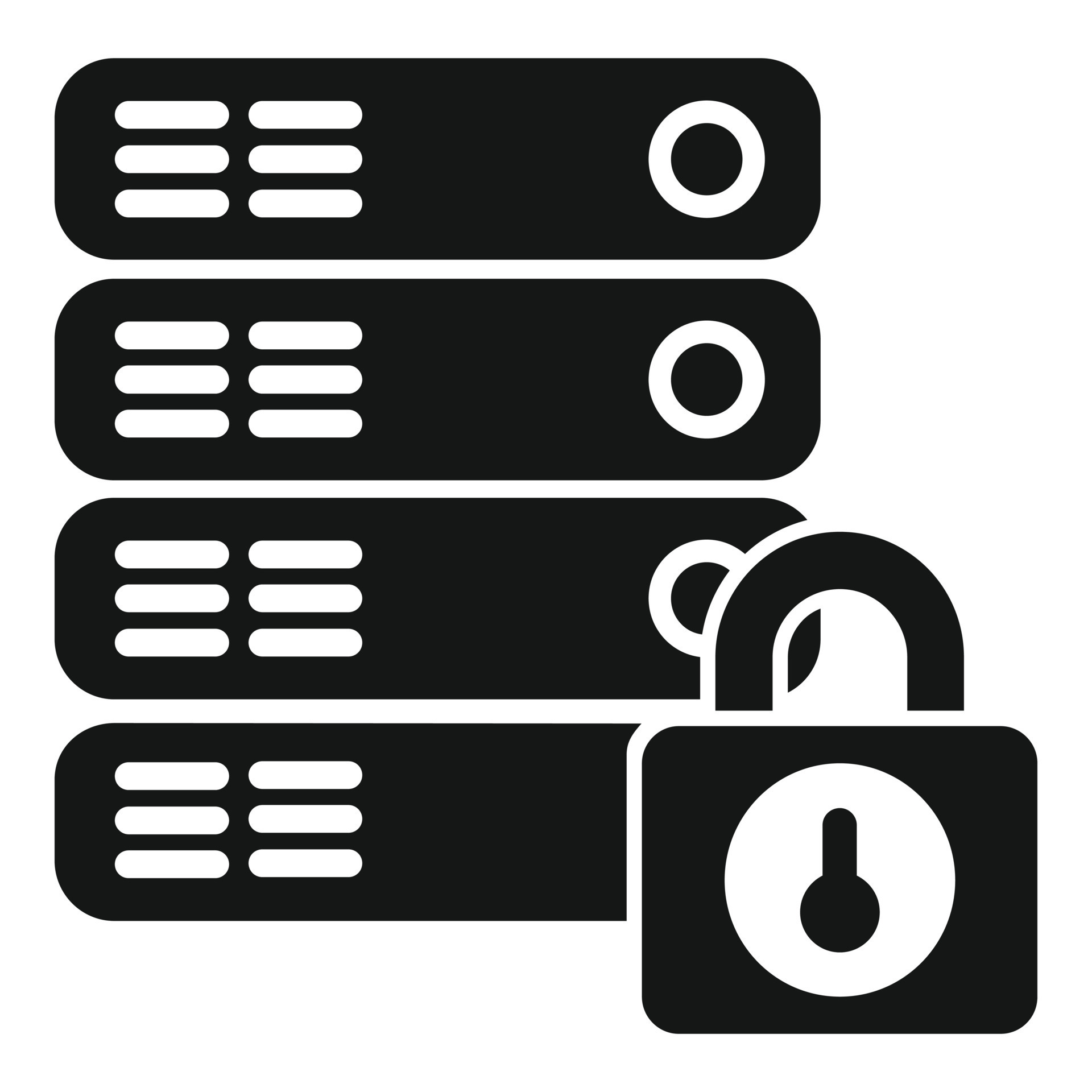 Locked Data Server Icon Simple Vector Platform System 15152326 Vector