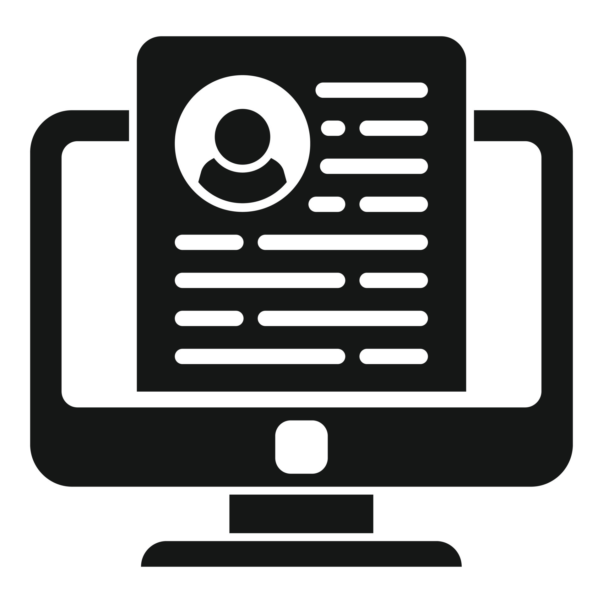 Monitor System Icon Simple Vector Platform Database 15152333 Vector