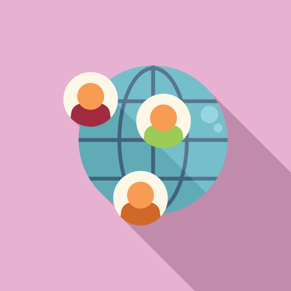 vector plano de icono de cliente global. datos crm 15152388 Vector en Vecteezy