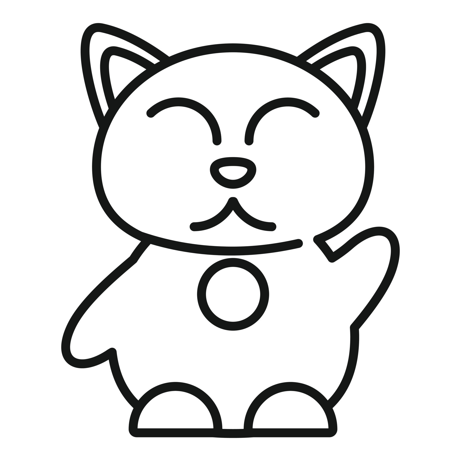 Luck cat icon outline vector. Maneki japan 15152444 Vector Art at Vecteezy Luck cat icon outline vector. Maneki japan 15152444 Vector Art at Vecteezy