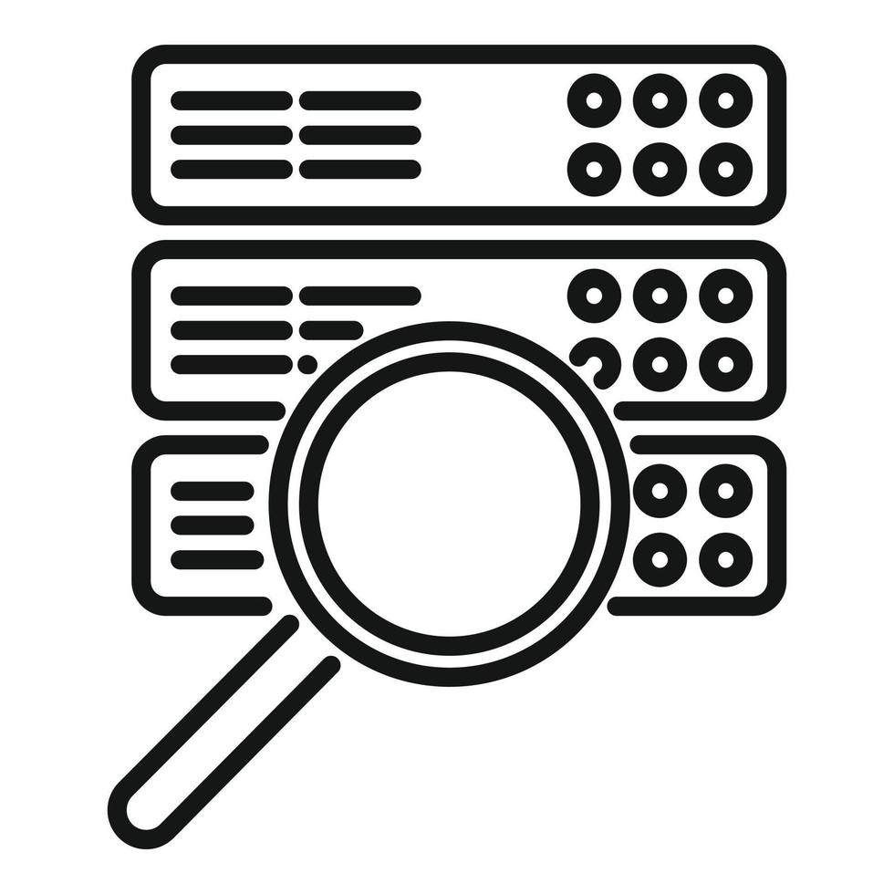 Server Database Icon Outline Vector Crm Data 15153826 Vector Art At