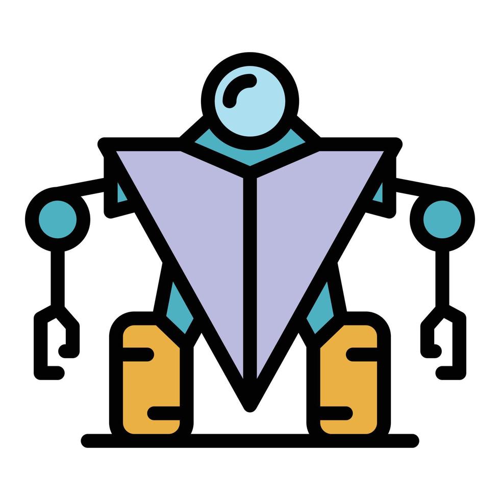 Guard robot icon color outline vector 15153923 Vector Art at Vecteezy