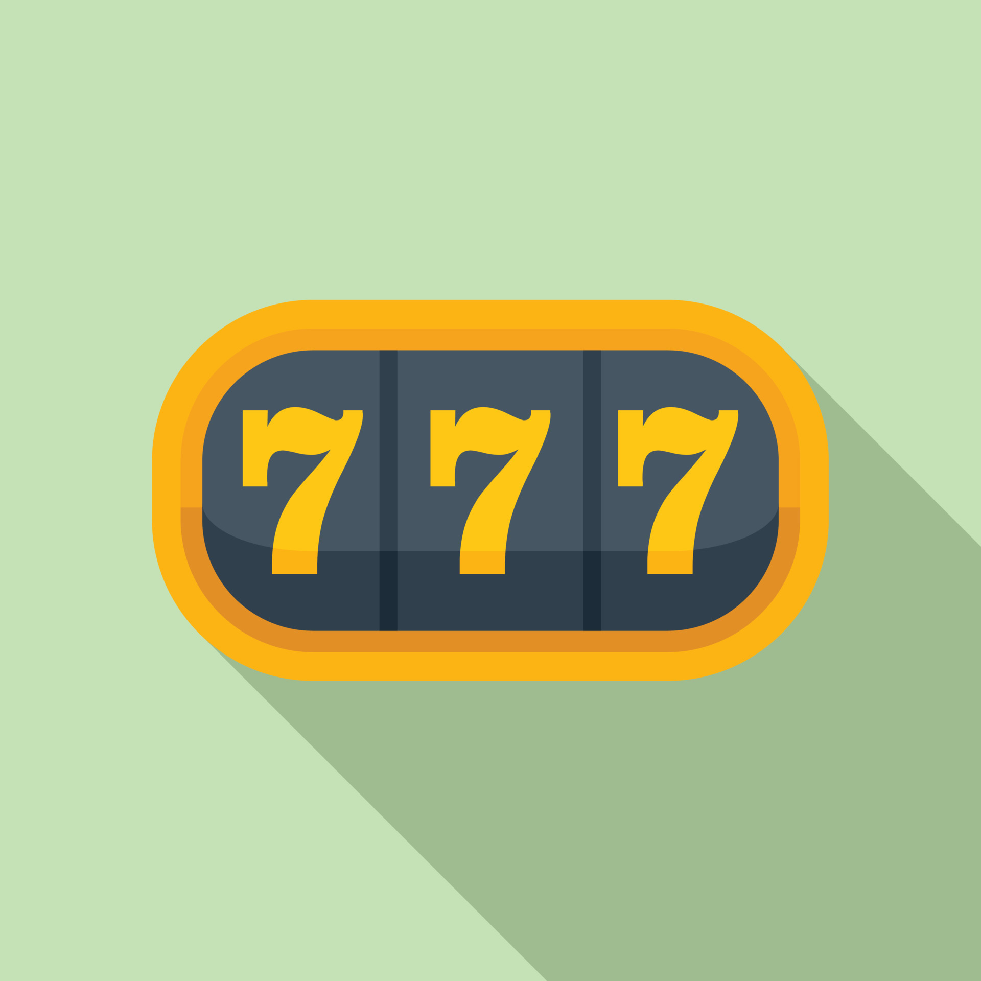 Lucky 7 icon flat vector. Casino slot 15154016 Vector Art at Vecteezy