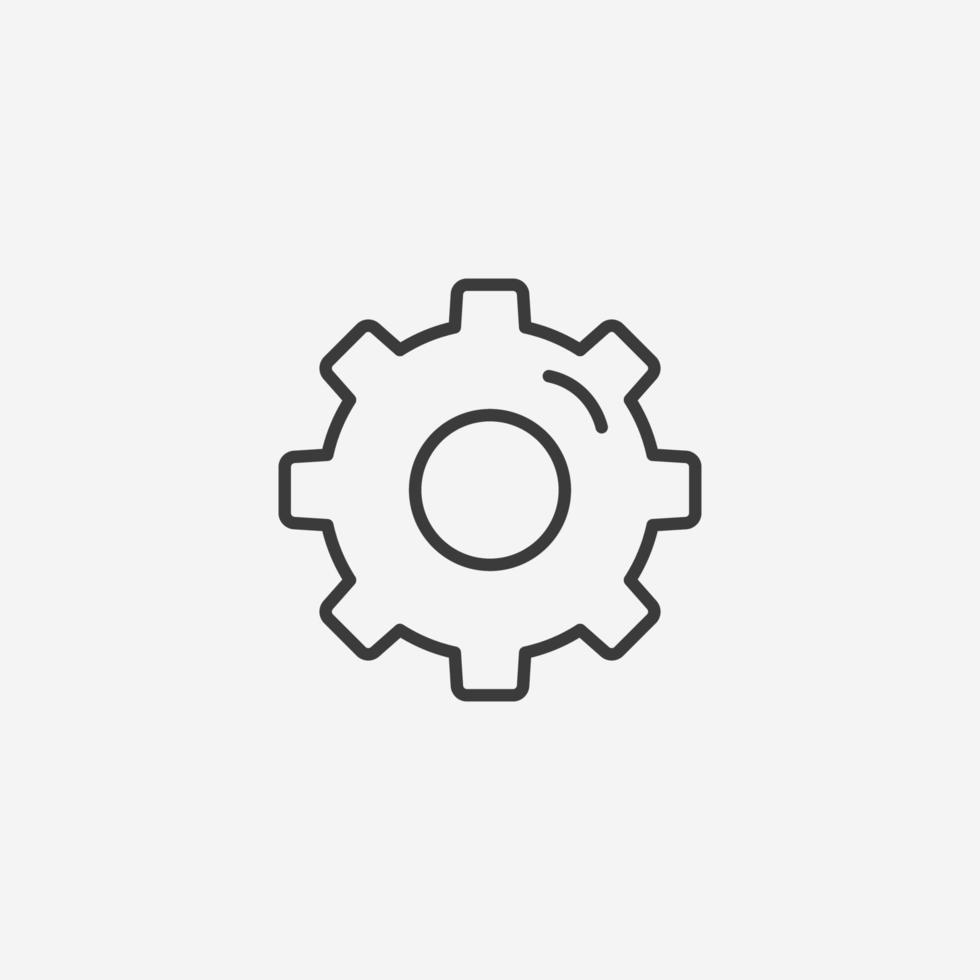 Setting Gear Icon Vector Isolated Symbol Sign 15154795 Vector Art At