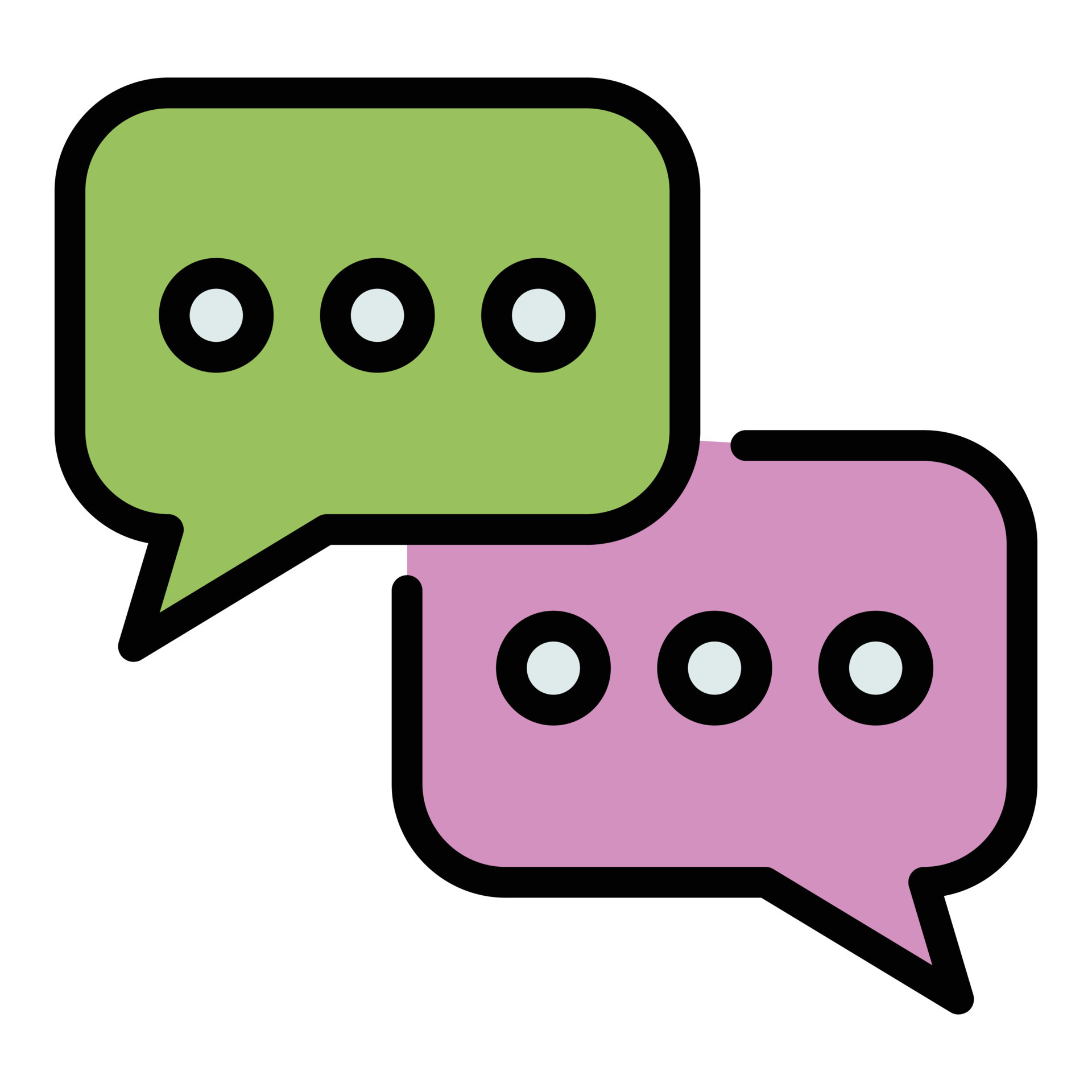 Talk chat icon color outline vector 15154910 Vector Art at Vecteezy