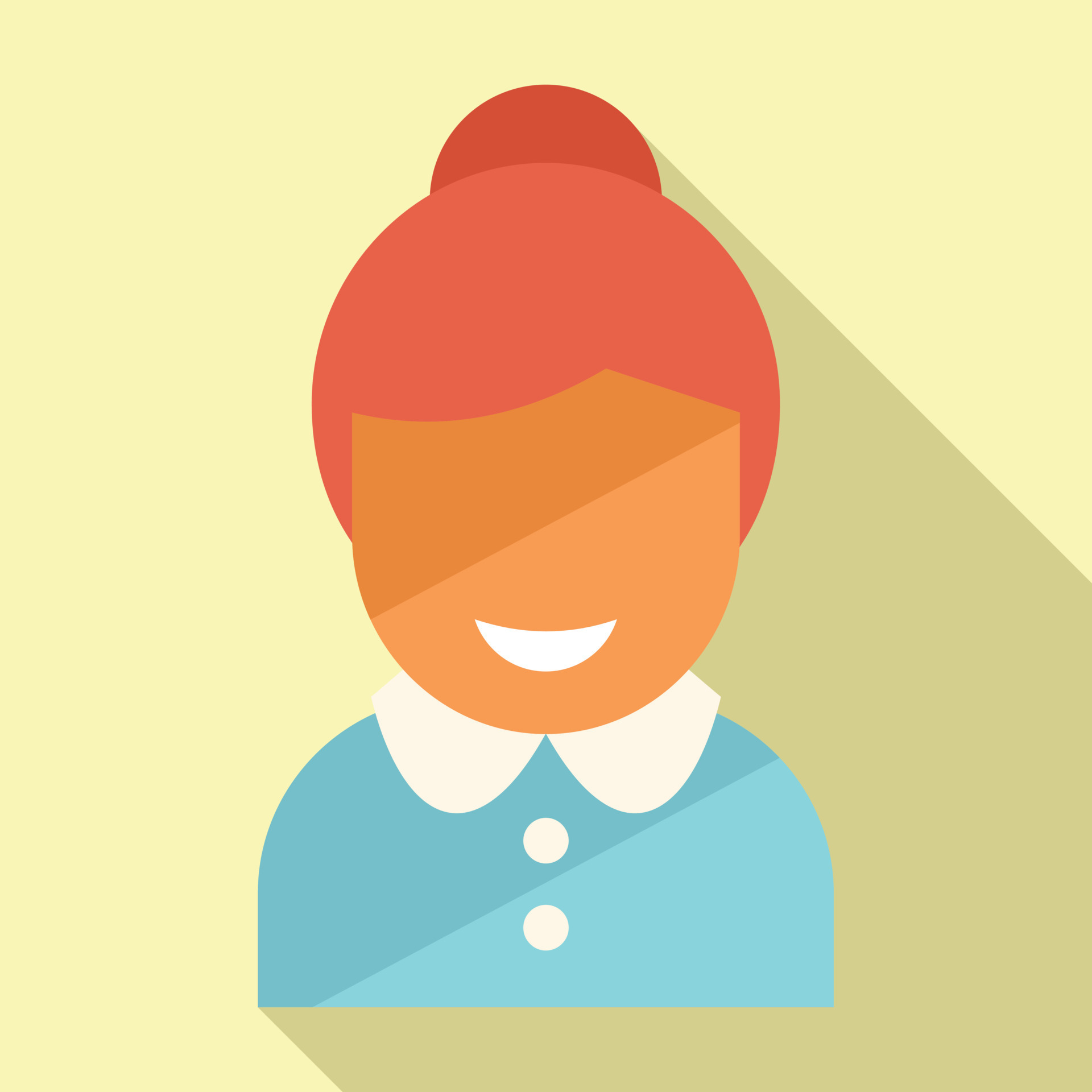 Smiling person icon flat vector. Friend smile 15156459 Vector Art at ...