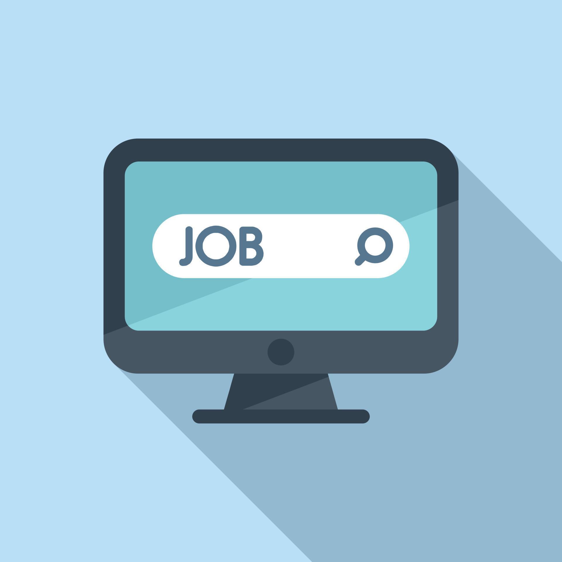 Job tap search icon flat vector. Online interview 15157232 Vector Art at Vecteezy