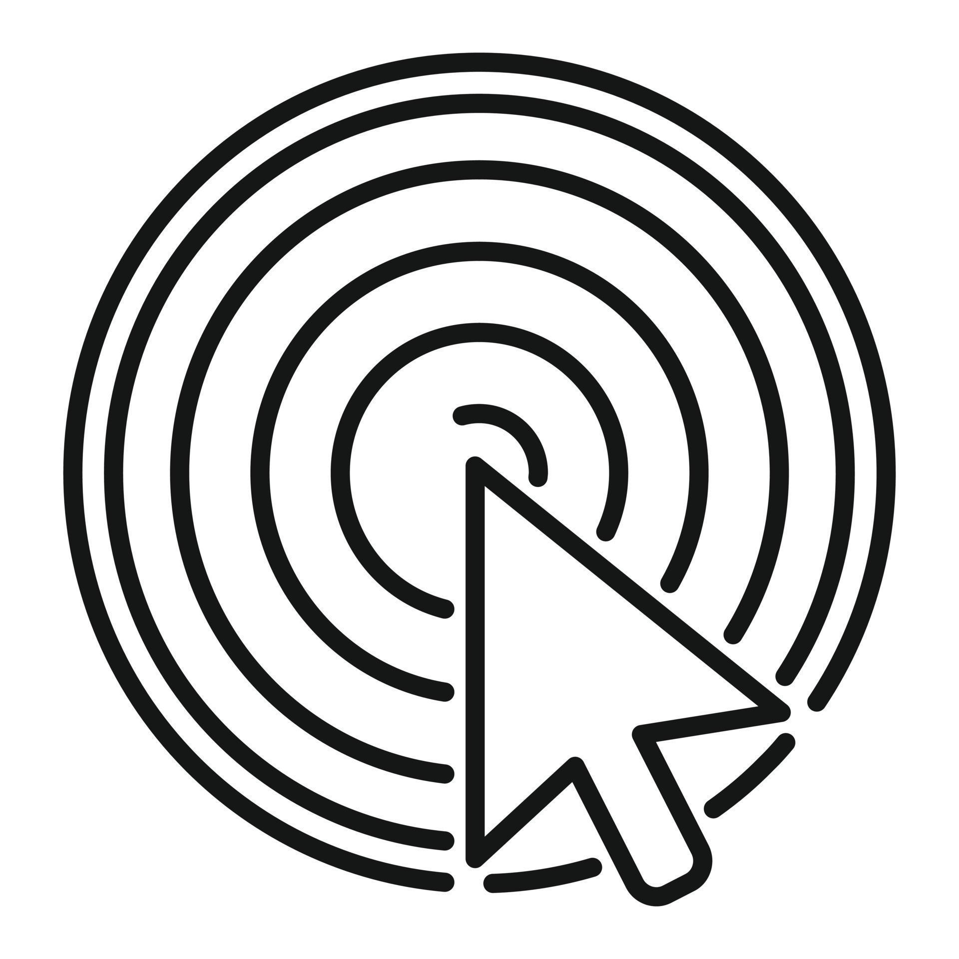 Cursor focus icon outline vector. Work goal 15157629 Vector Art at Vecteezy