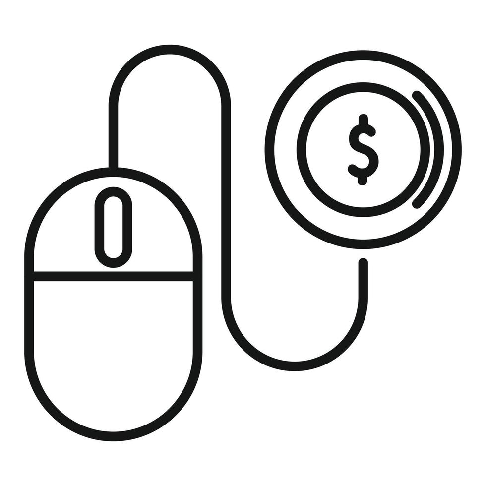 Mouse click monetize icon outline vector. Media strategy 15158083 ... Mouse click monetize icon outline vector. Media strategy 15158083 ...