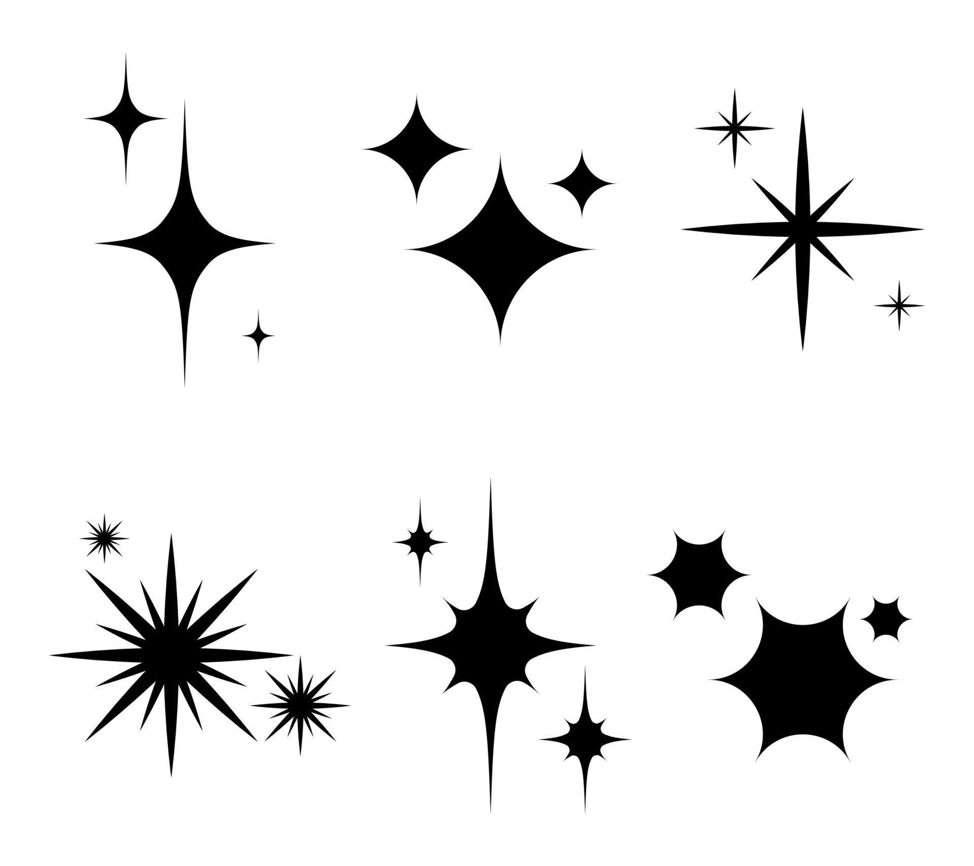 Sparkling star collection 15159432 Vector Art at Vecteezy