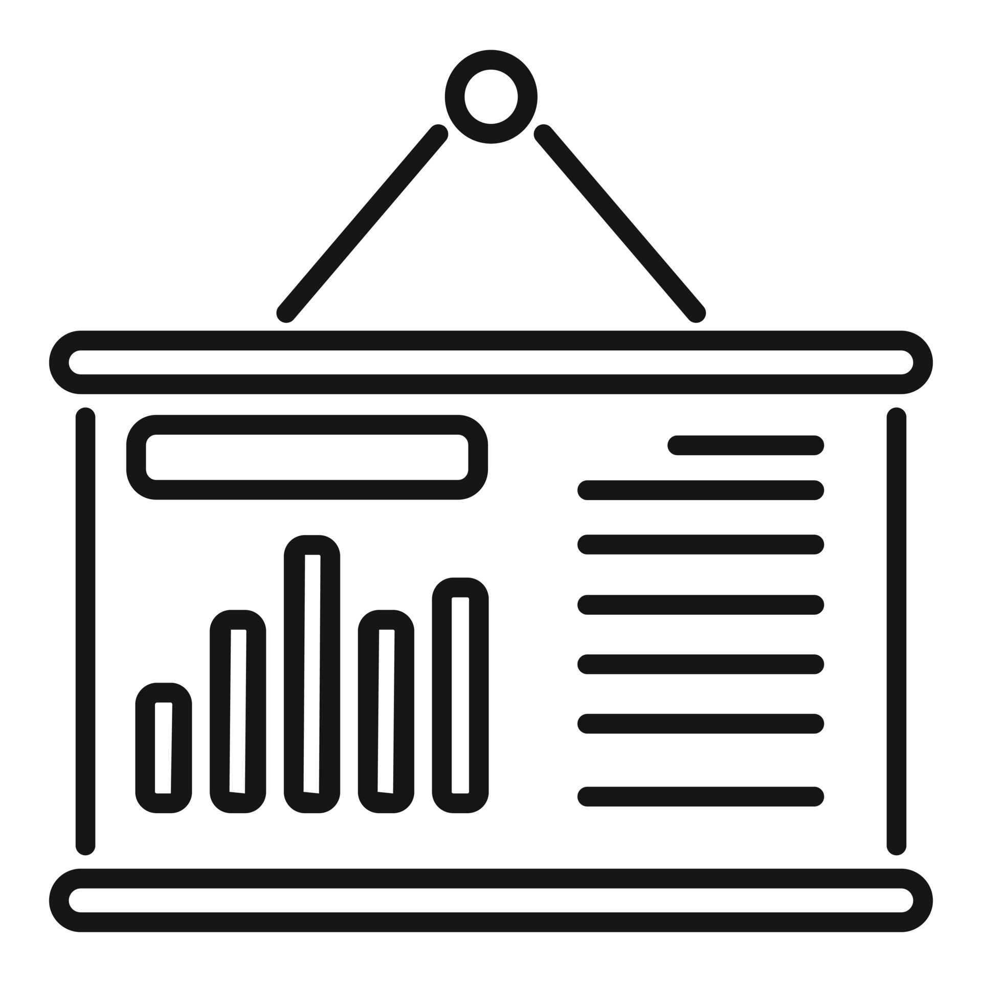 Banner Report Icon Outline Vector Business Document 15160181 Vector