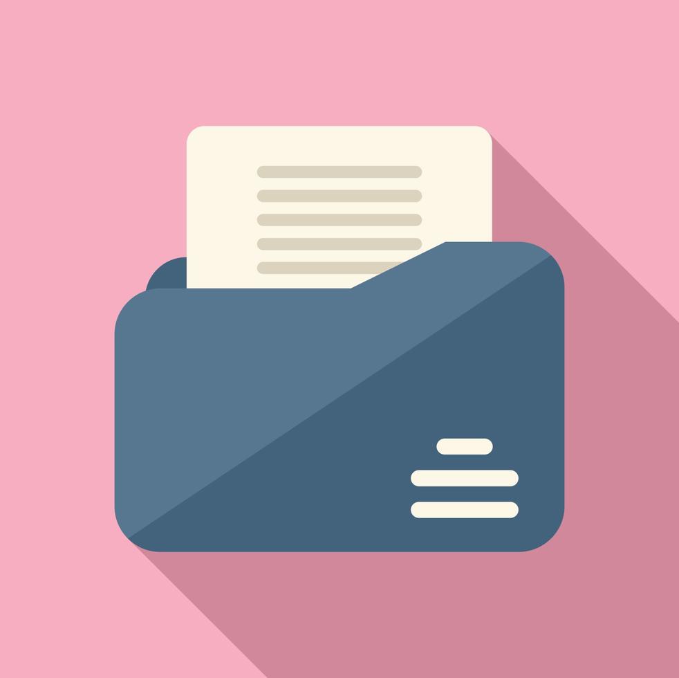 Folder data icon flat vector. Report document 15160286 Vector Art at Vecteezy