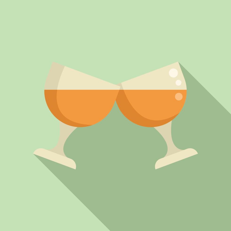 Wine Cheers Icon Flat Vector Friend Toast 15160741 Vector Art At Vecteezy