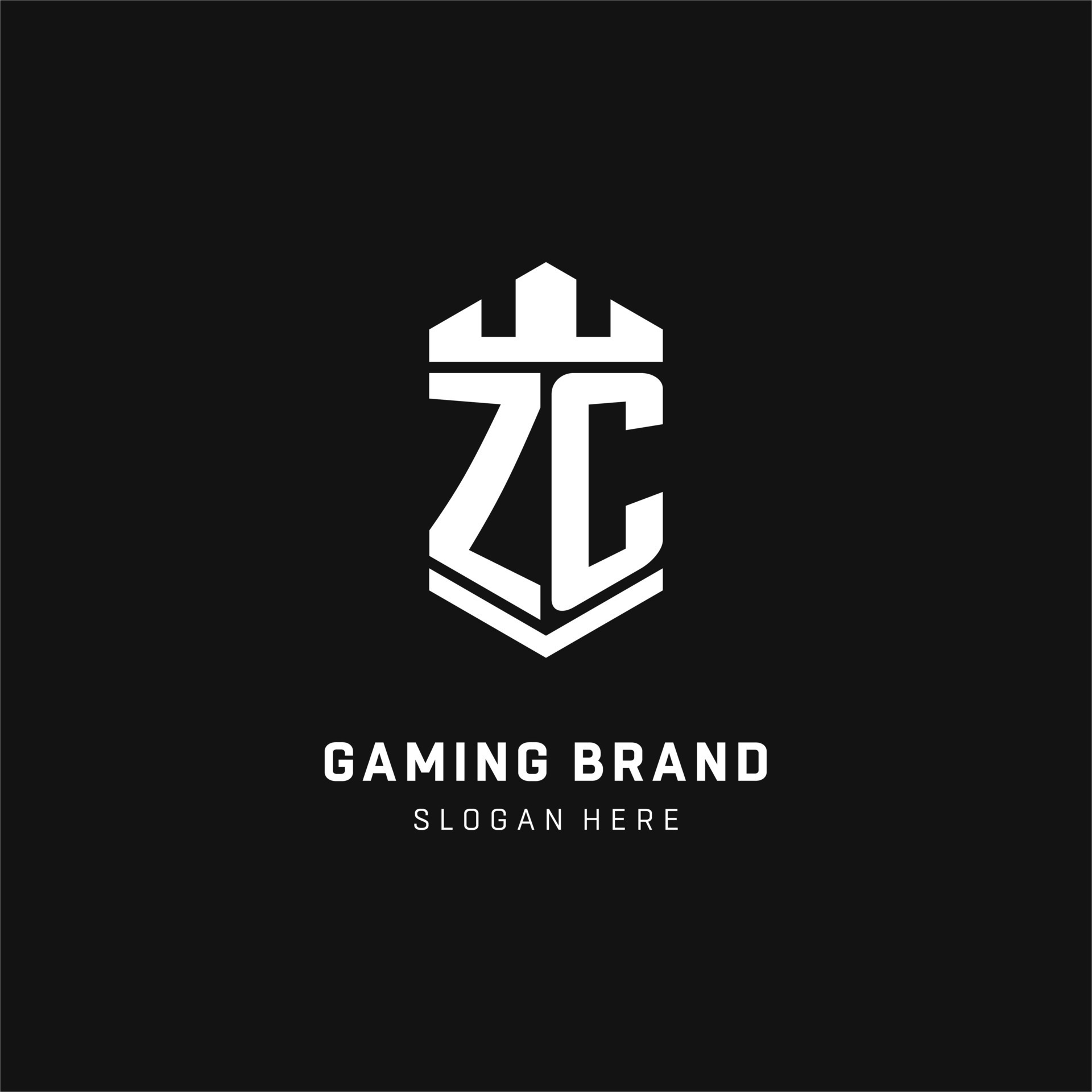 ZC monogram logo initial with crown and shield guard shape style 15161199 Vector Art at Vecteezy