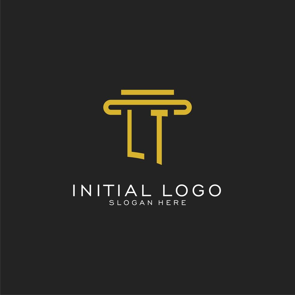 LT initial logo with simple pillar style design 15163783 Vector Art at Vecteezy