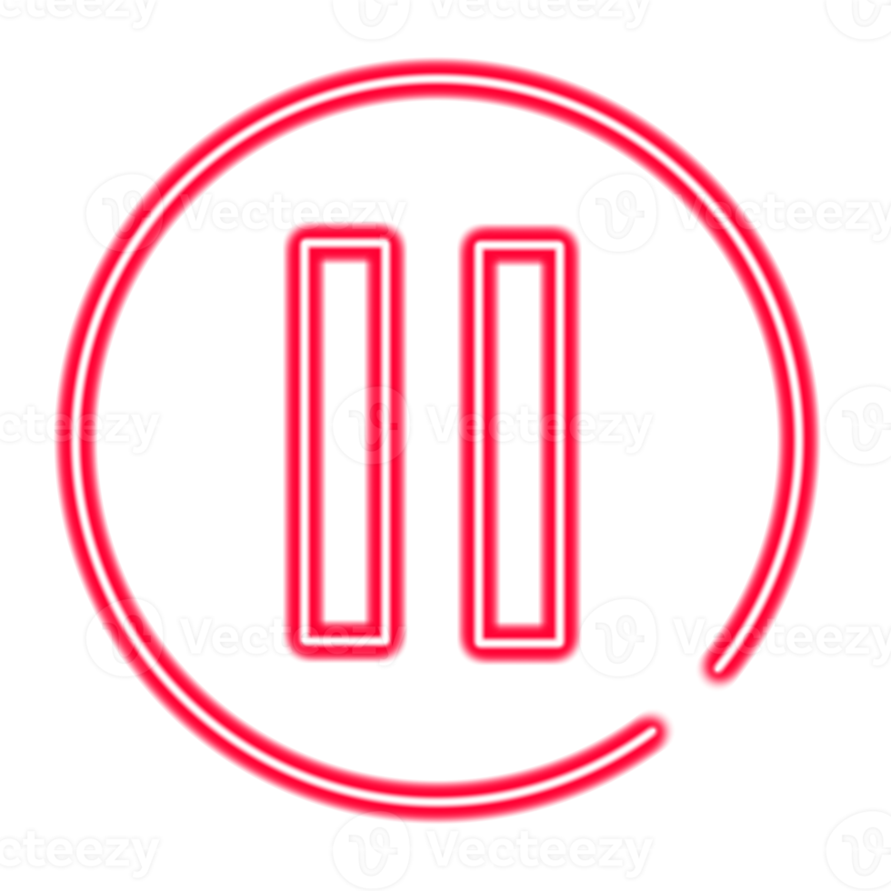 Pause Button Neon Icon 15166108 PNG Pause Button Neon Icon 15166108 PNG