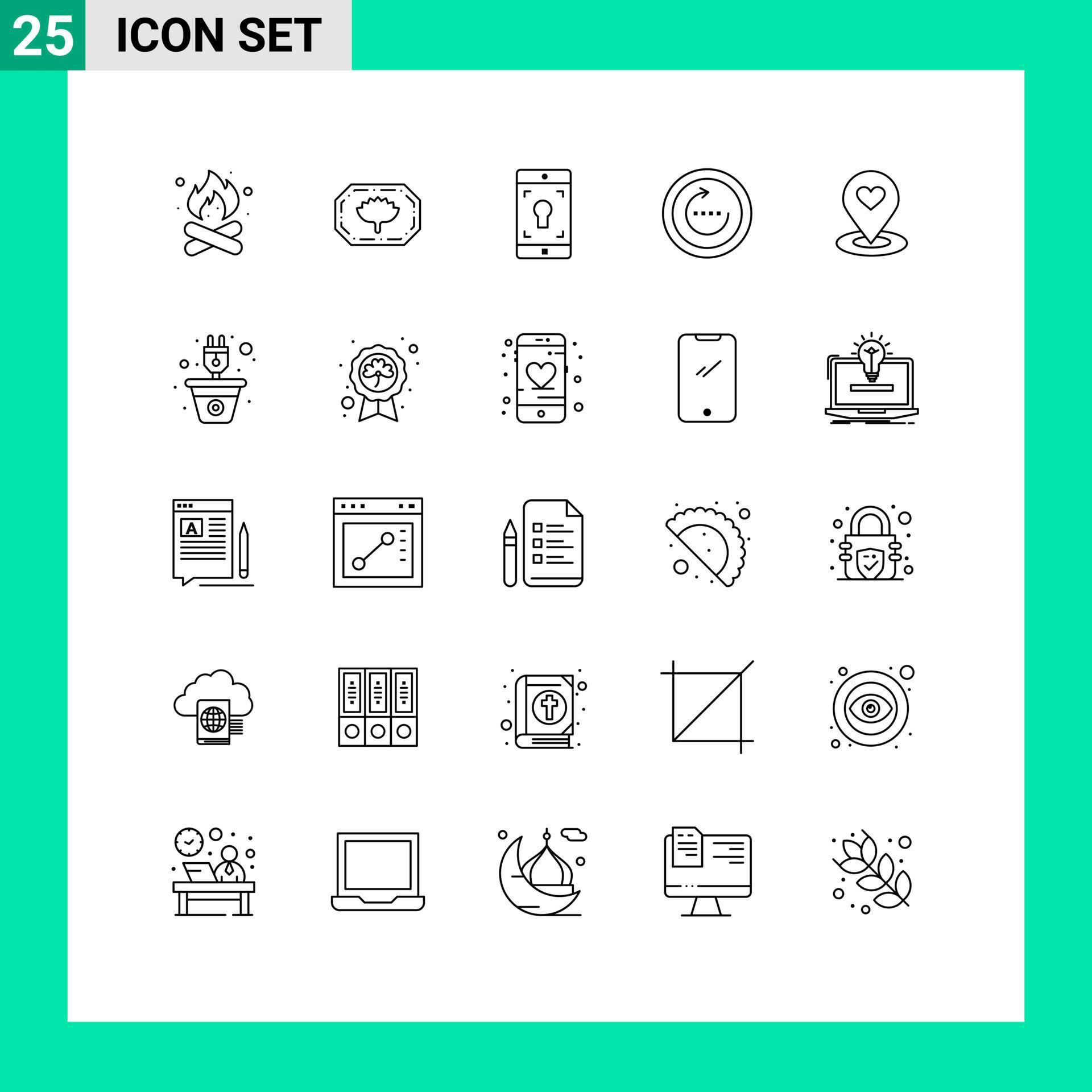 Pack Of 25 Creative Lines Of Location Sync Application Reload Browser Editable Vector Design