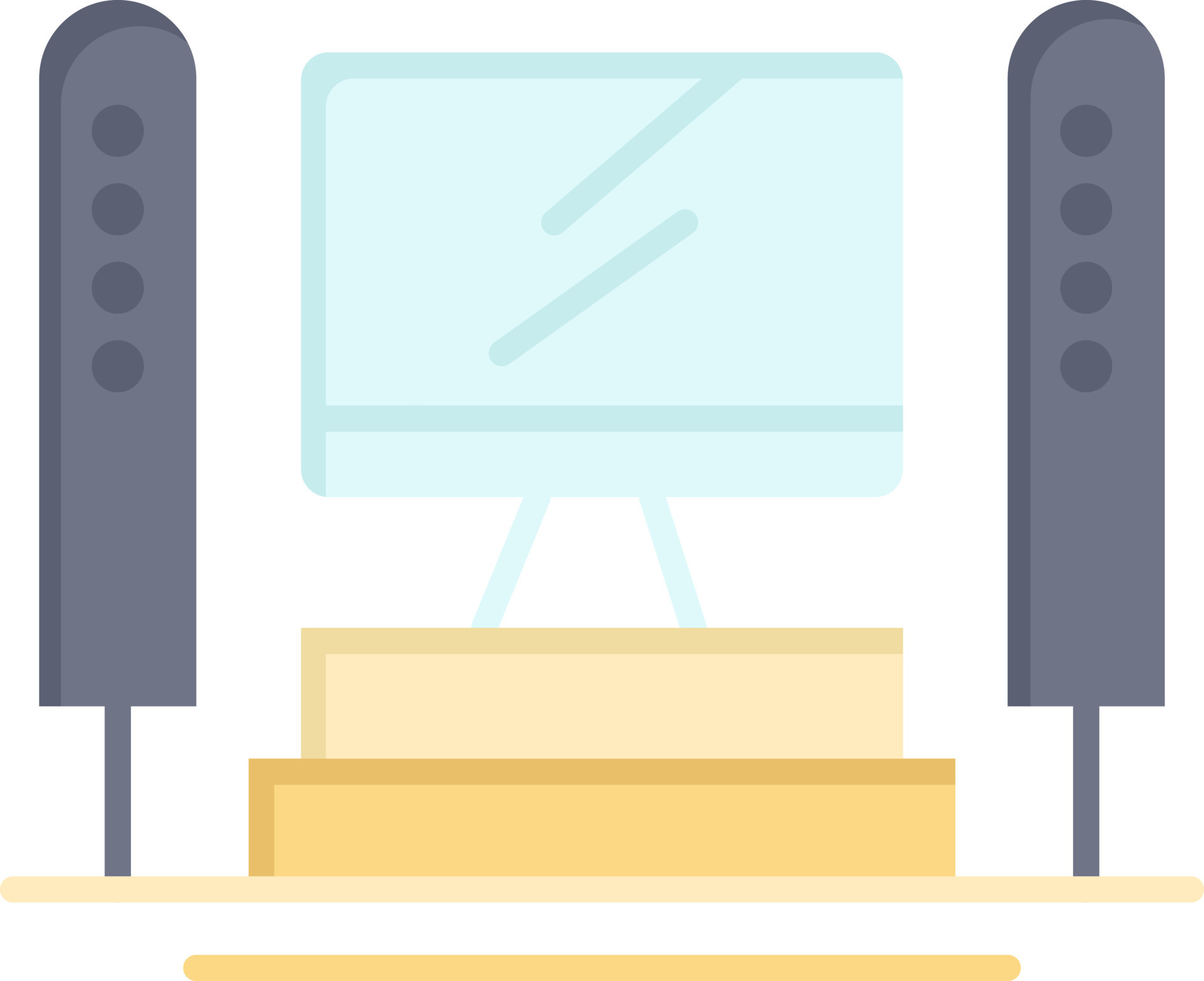 Computer Computing Server Cpu Flat Color Icon Vector Icon Banner Template 15166888 Vector Art At