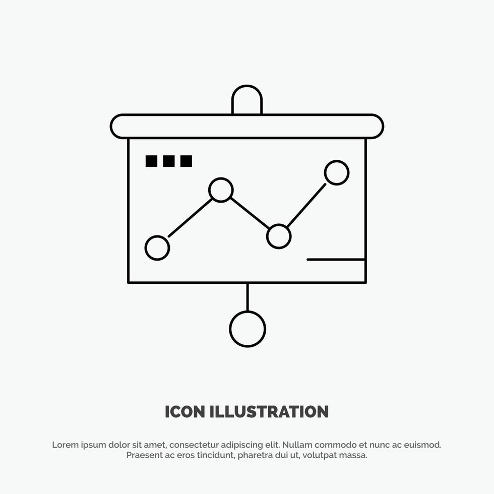 Chart Presentation Graph Projector Line Icon Vector 15167246 Vector Art at Vecteezy