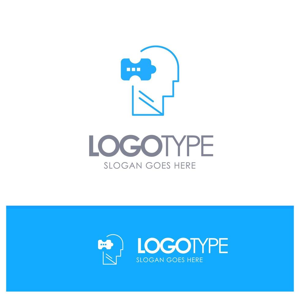 Logic Mind Problem Solving Blue Solid Logo with place for tagline ... Logic Mind Problem Solving Blue Solid Logo with place for tagline ...
