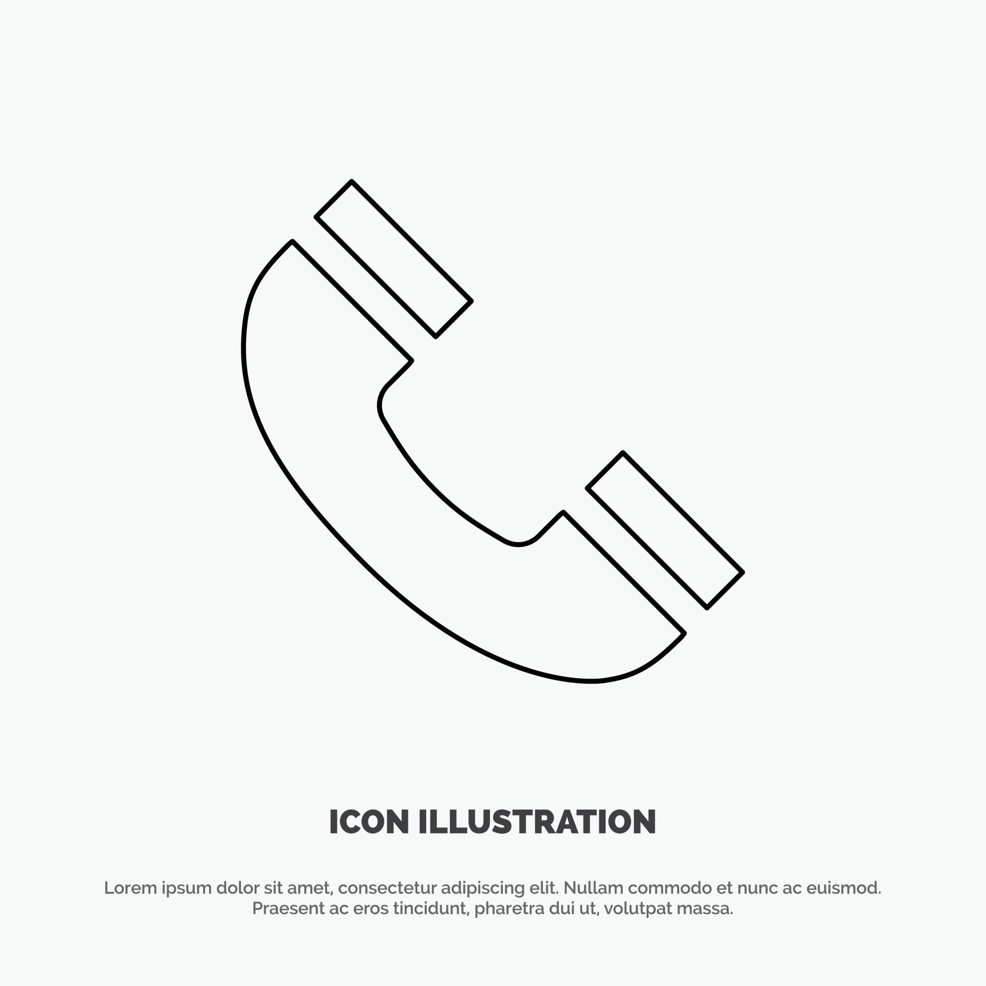 Call Interface Phone Ui Line Icon Vector 15167847 Vector Art At Vecteezy
