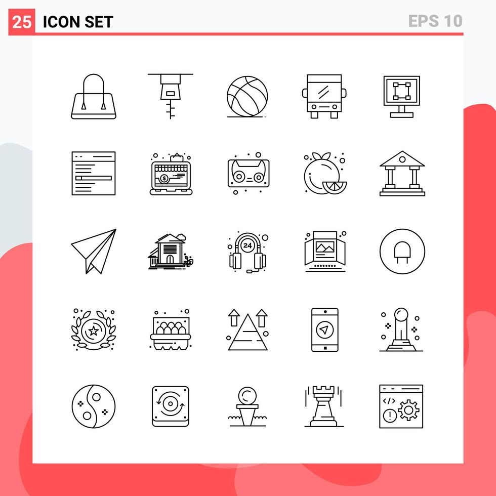Collection Of 25 Vector Icons In Line Style Modern Outline Symbols For Web And Mobile Line Icon