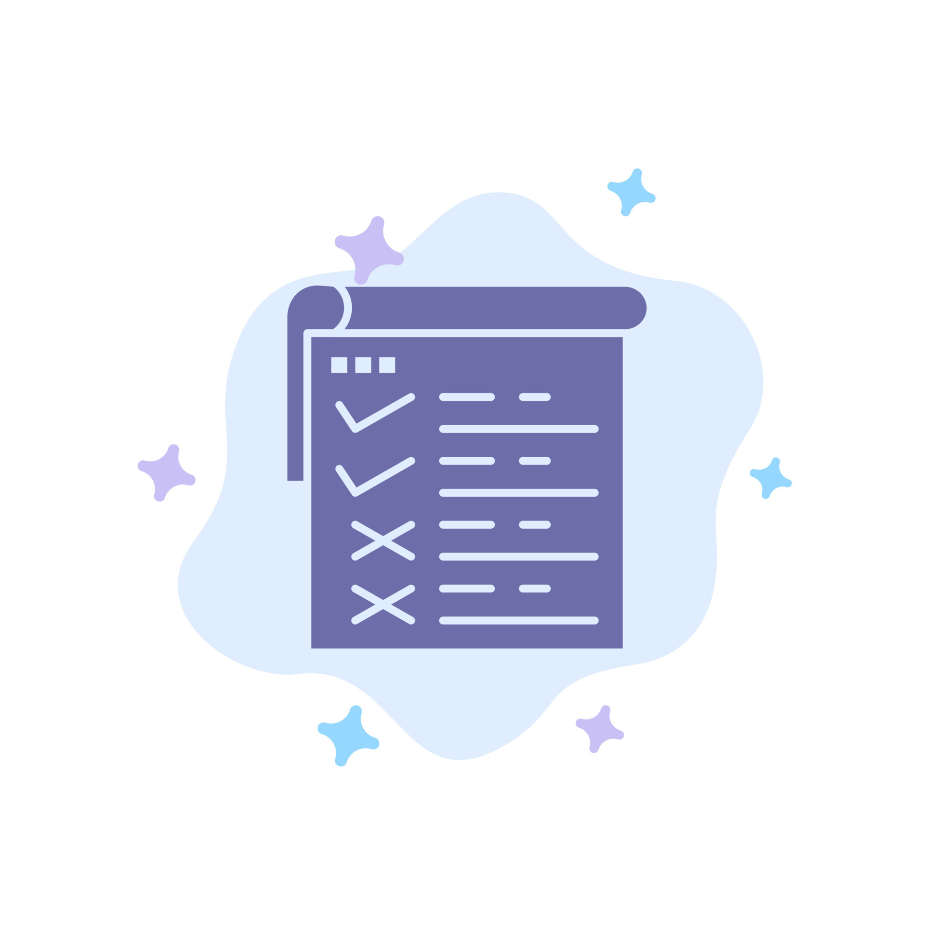 Checklist Testing Report Qa Blue Icon On Abstract Cloud Background 15169317 Vector Art At Vecteezy