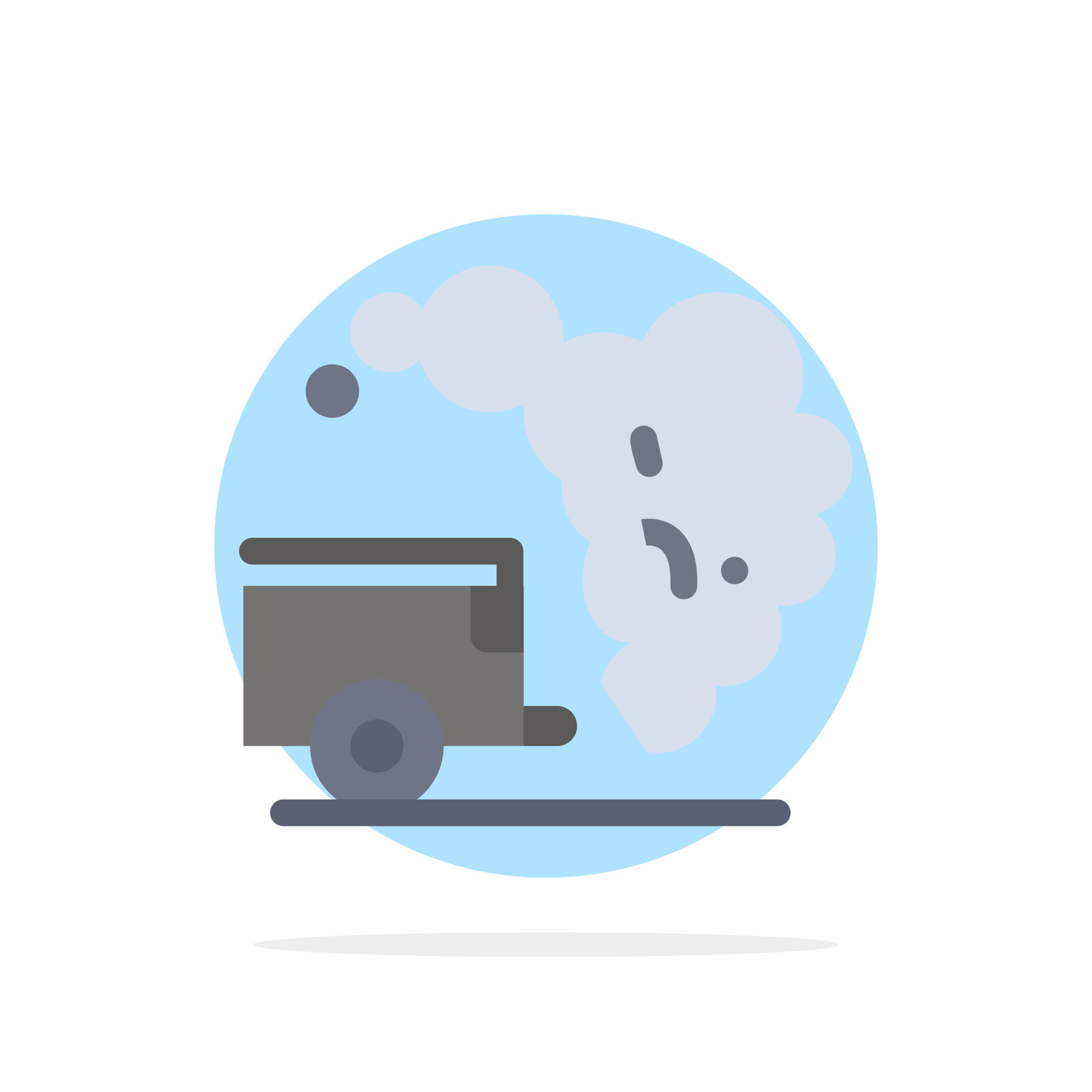 Dump Environment Garbage Pollution Abstract Circle Background Flat Color Icon 15169769 Vector