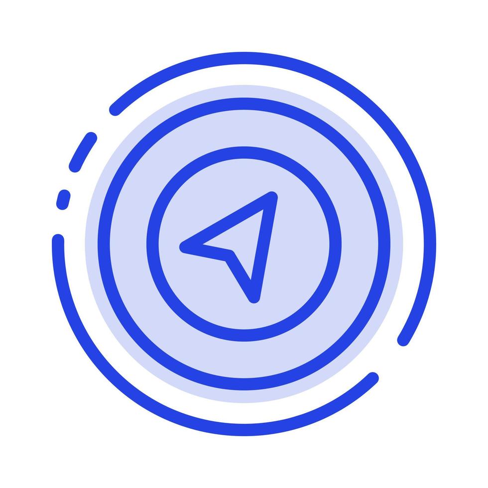 Map Navigation Location Blue Dotted Line Line Icon 15170452 Vector Art At Vecteezy