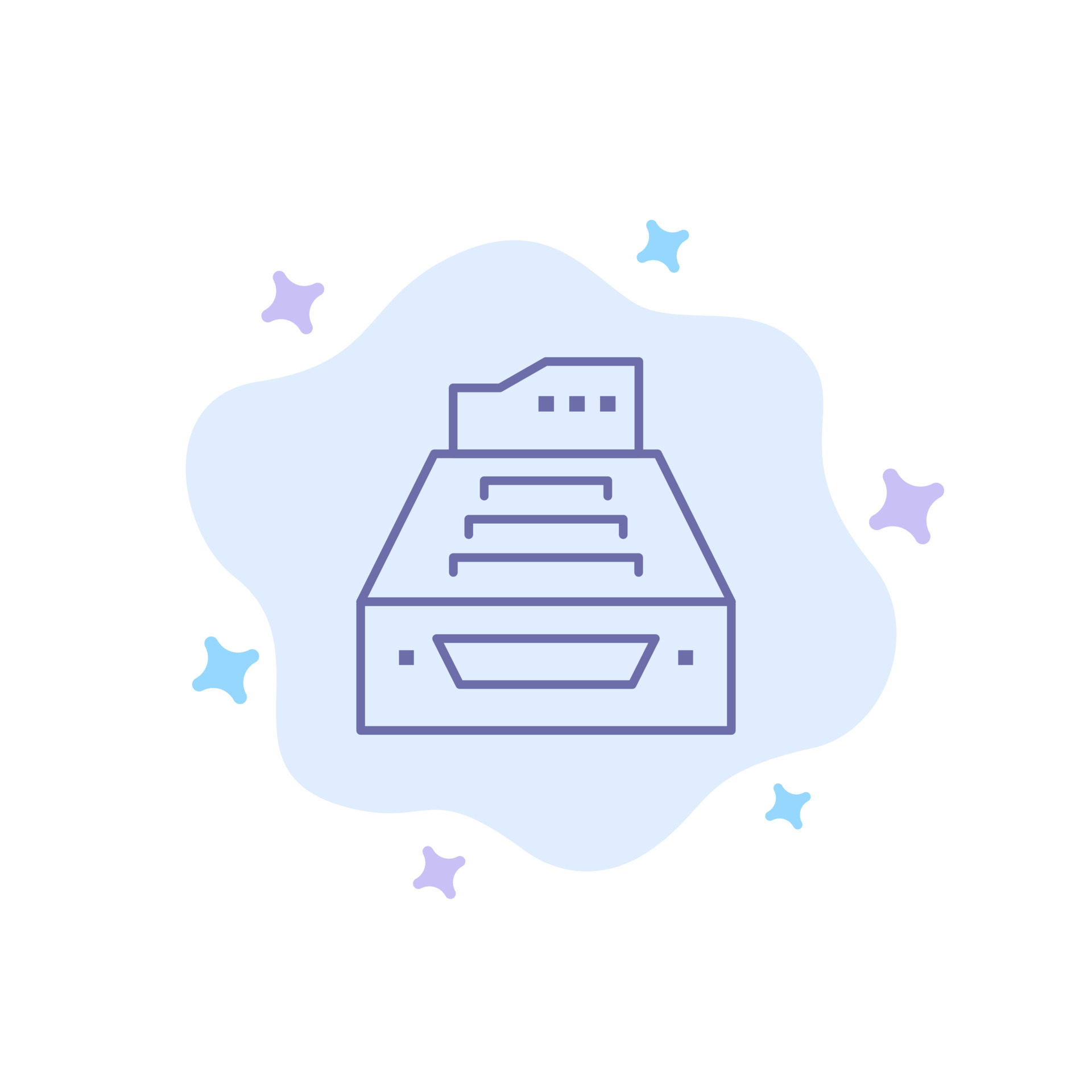 Files Accounting Accounts Data Database Inbox Storage Blue Icon On Abstract Cloud Background 
