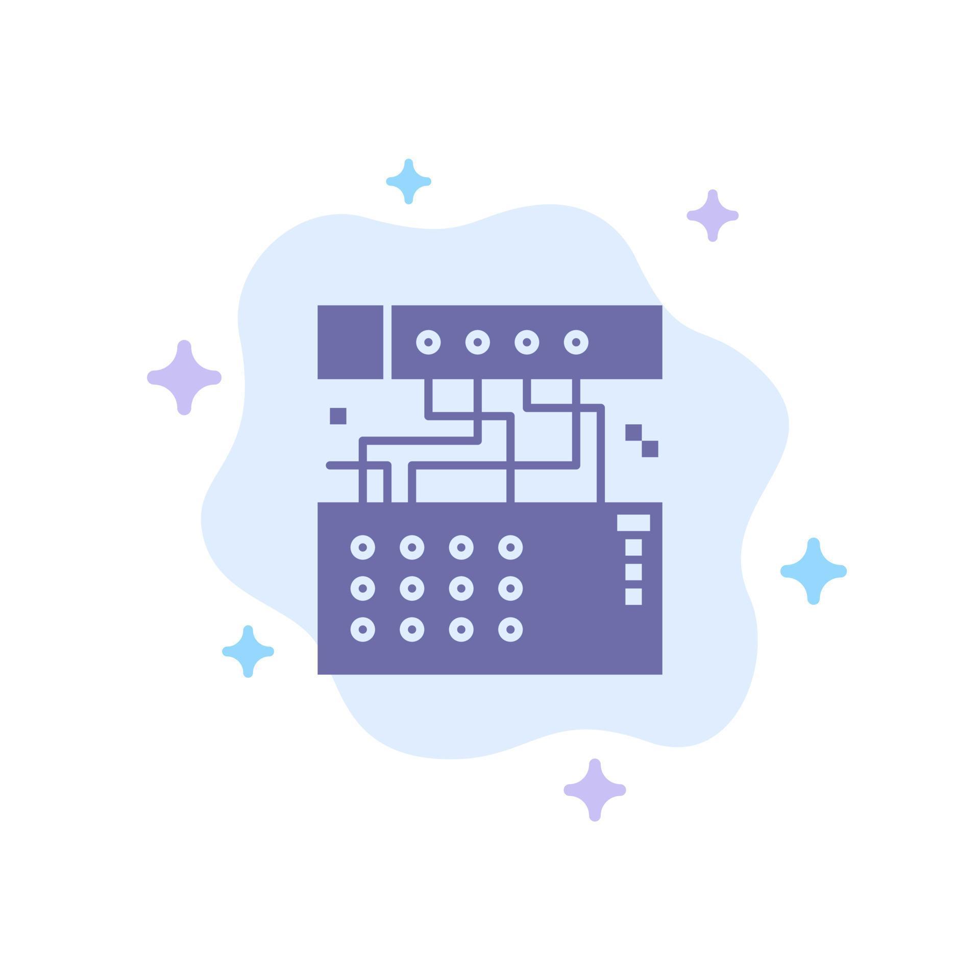 Analog Connection Device Module Sound Blue Icon On Abstract Cloud