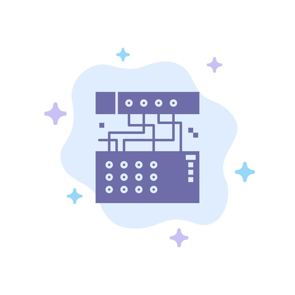 Analog Connection Device Module Sound Blue Icon On Abstract Cloud