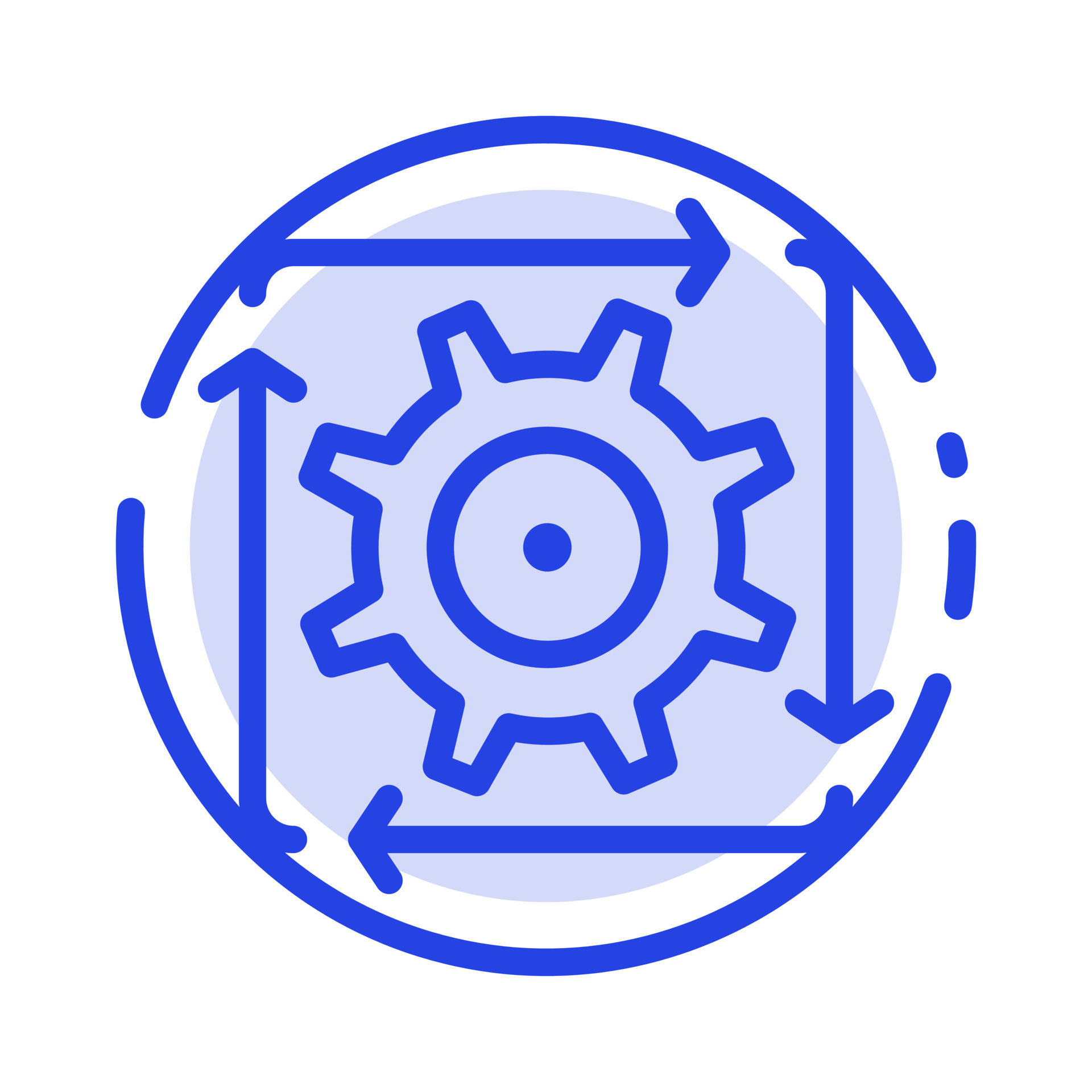 Workflow Automation Development Flow Operation Blue Dotted Line Line Icon 15172496 Vector Art at ...