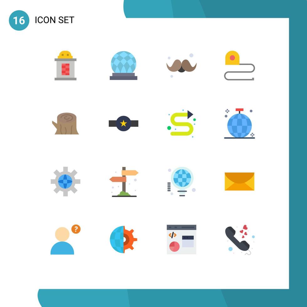 Set of 16 Modern UI Icons Symbols Signs for wood tape dad scale construction Editable Pack of ...