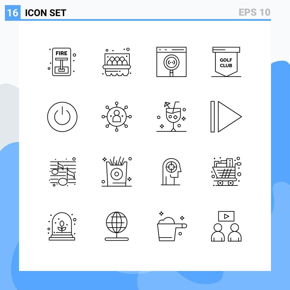 User Interface Pack Of 16 Basic Outlines Of Interface Sport Browser